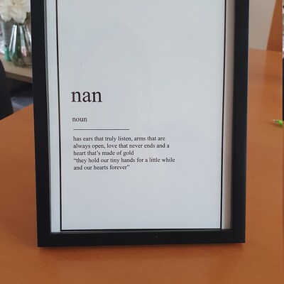 Nan Definition Print Poster - Etsy UK