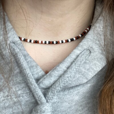 Native White VSCO Waterproof Beaded Choker Necklace, Surf Jewelry ...