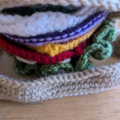 Crochet Pattern Sandwich Coaster Set Crochet Lettuce, Fried Egg ...