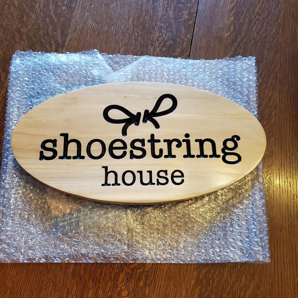 Custom Outdoor Sign | Oval Shape | Engraved Wood Sign | Pine | Address ...