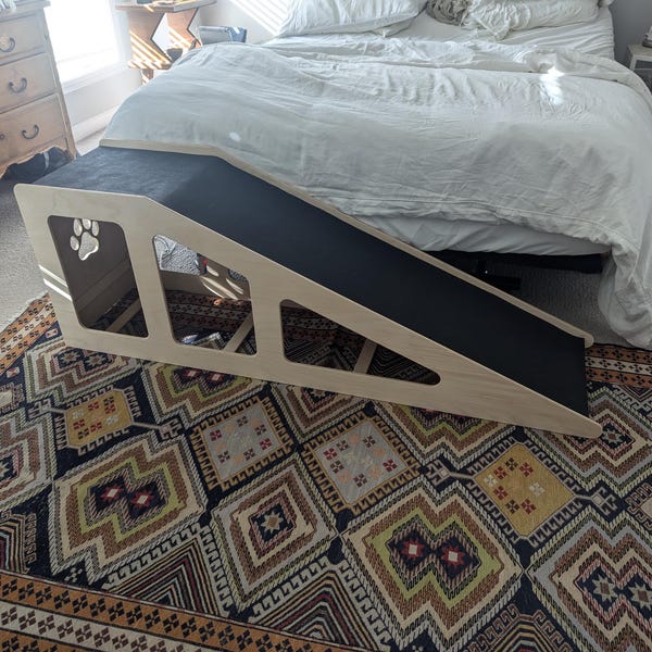 Outdoor Pet Ramp for Dogs or Cats. Made From Cedar Wood With Carpet ...