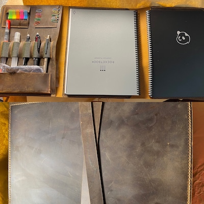 Personalized Distressed Leather Cover Case for Panda Planner Pro 8.5 X ...