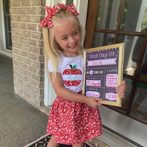 Girl's Kindergarten outfit first day of Kindergarten | Etsy