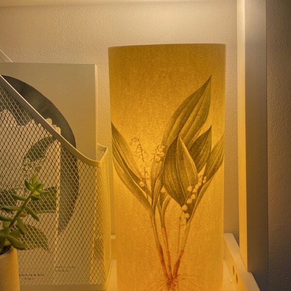 Botanical Paper Lamp, Flower Bedside Lamp, Table Desk Lamp, Sakura ...