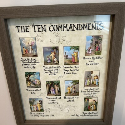 THE TEN COMMANDMENTS Print 8x10 Catholic Picture Print From Italy - Etsy