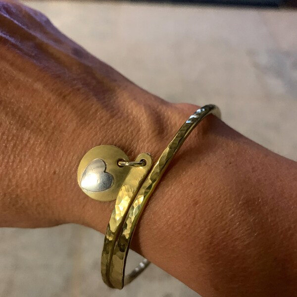 Copper Dropper Earrings, Copper and .925 Sterling Silver, Hand Forged ...