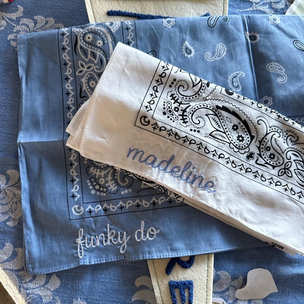 Personalized Embroidered Bandana, Western Bachelorette Party - Etsy