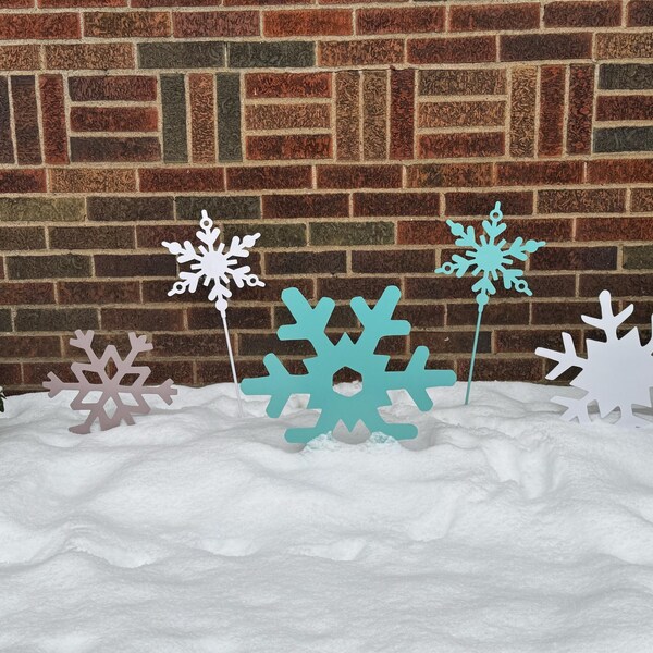 Wintery Mix, Snowflake Garden Decor, Yard Decor, Snowflakes, Metal ...