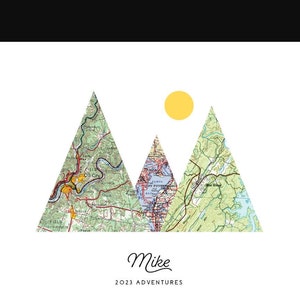 Adventure Together® Map Mountain Personalized Wedding Gift or ...