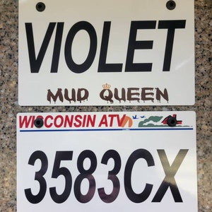 Wisconsin UTV License Plate FREE SHIPPING wisconsin - Etsy