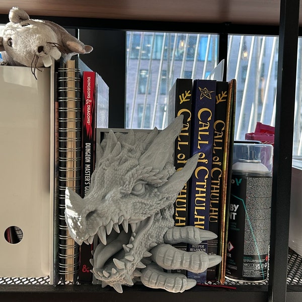 Dragon Book Nook, 3d Printed Fantasy Book Shelf Décor and Bookends - Etsy