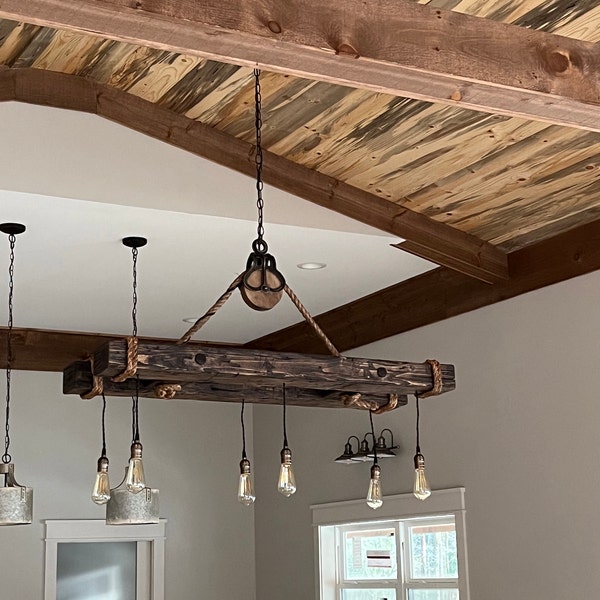 Rustic Antique Double Tree Yoke Hitch With LED Lanterns/mason Jars or ...