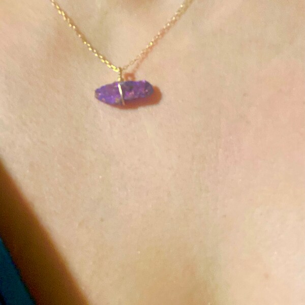 Peacock Ore Necklace, Chalcopyrite Necklace, Rainbow Rock Necklace, a ...