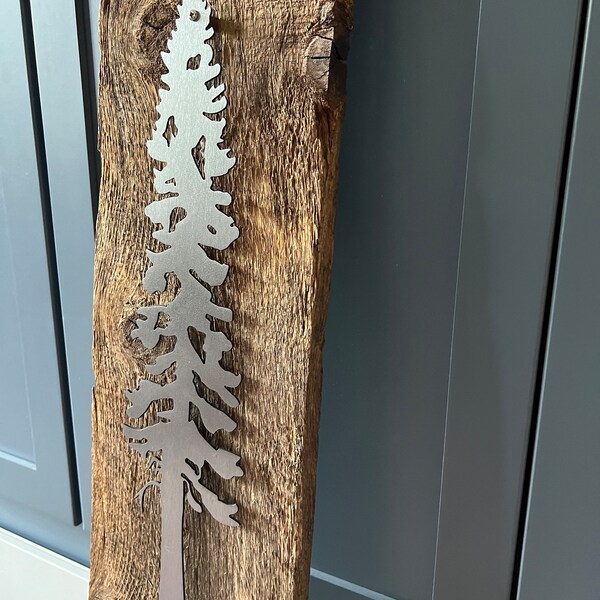 Pine Tree / Metal Signs / Rustic Sign / Wall Art / Wall Decor - Etsy