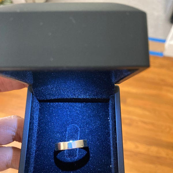 7mm Solid Gold Men's Wedding Band BEVELED ICE MATTE 10k 14k 18k Gold ...