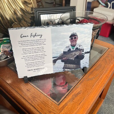 Gone Fishing Memorial, in Loving Memory Sign, in Loving Memory Gifts ...