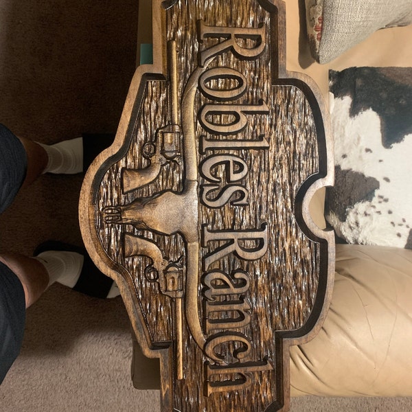 Personalized Western Family / Ranch / Farm Sign - Name Signs Carved ...
