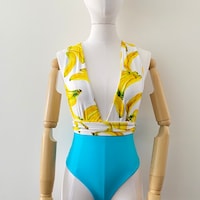 Colorblock One-piece Womens Swimsuit Monokini With Scrunch Butt and ...