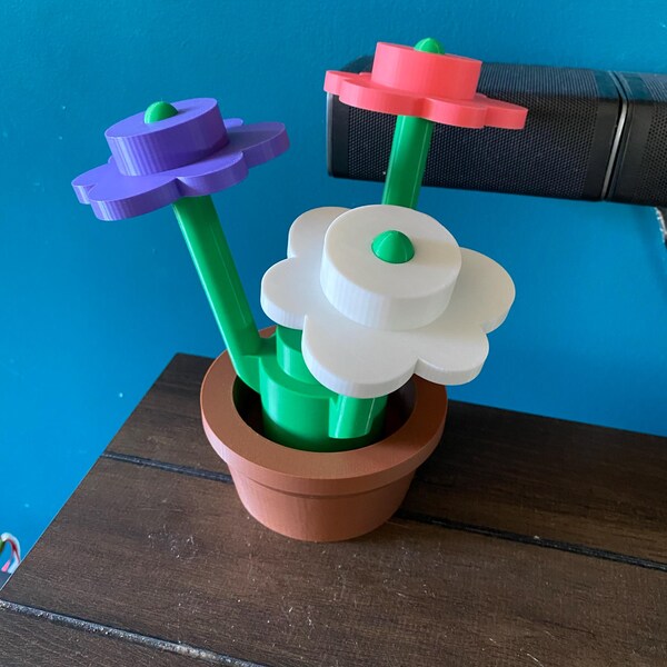 Giant Building Block Flowers, Life-size Brick Blooms With 3 Flowers ...