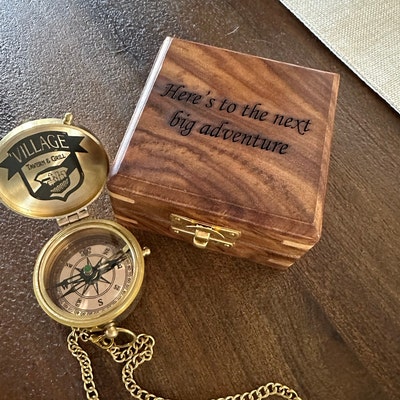 Personalized Working Compass, Custom Engraved Compass, Silver Handmade ...