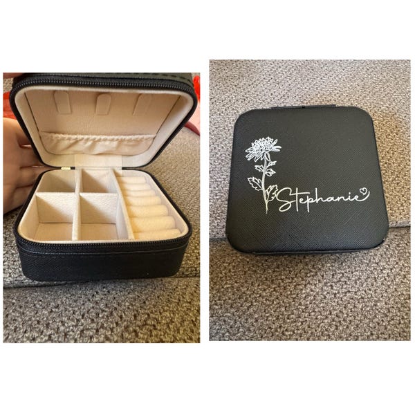 Personalized Flower Bouquet Jewelry Box, Christmas Gift for Her ...