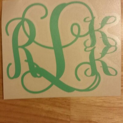 4 Letter Monogram Decal, Monogram Car Decal, Four Letter Monogram ...