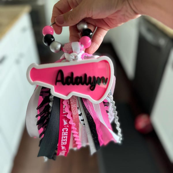 Cheer Bogg Bag Tag, Cheerleader Tassel Charm Sport Duffle Bag, Gym Bag ...