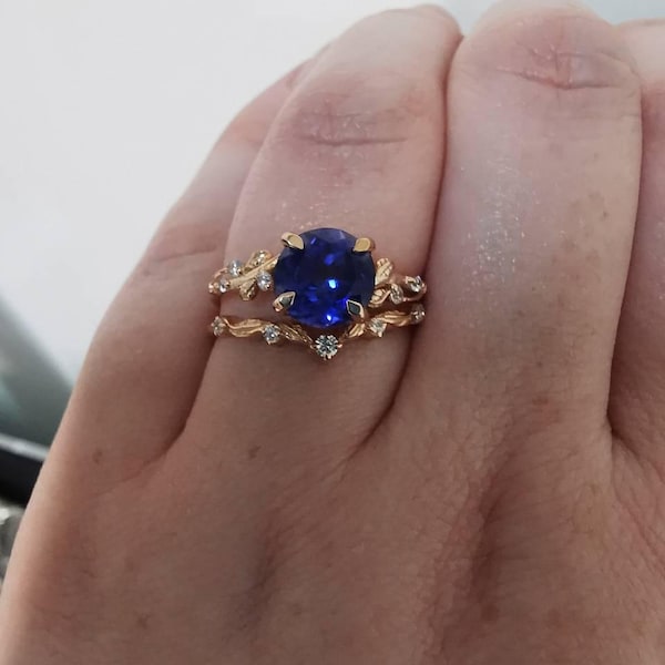 Black Opal Engagement Ring Set 925 Silver Black Opal Wedding Ring Set ...