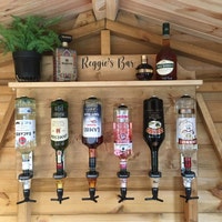 Handmade Pine Optics Bar, Personalised, Home Bar, Wall Mounted Optics ...