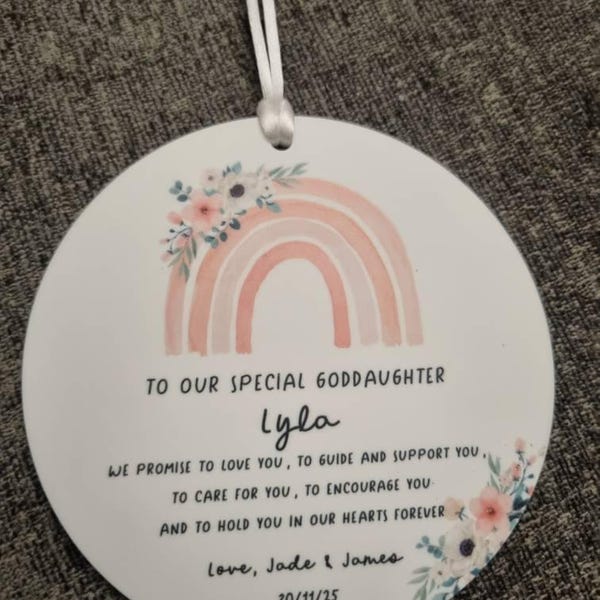 Personalised Goddaughter Gift | Christening Keepsake Plaque | Godparent ...