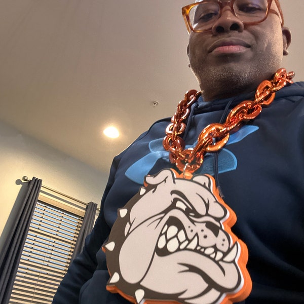 Bulldog Gold High School Mascot 3D Big Fan Chain - Etsy