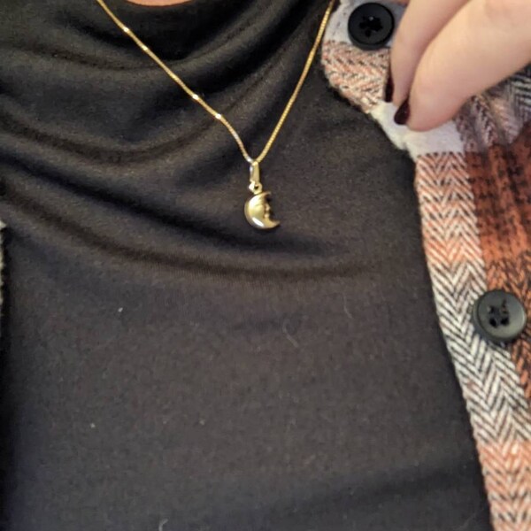 14K Solid Gold Scapular Pendant Necklace | Yellow Gold Scapular ...