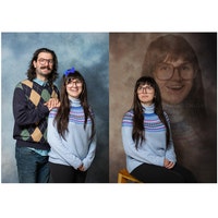 Shades of Brilliant Blue Portrait Studio Digital Backdrop | Photography ...