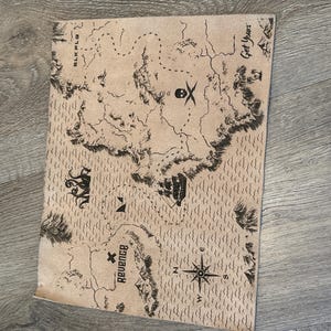 Treasure Map , Genuine Leather, Cosplay Maps, Display Maps, Pirate Map ...