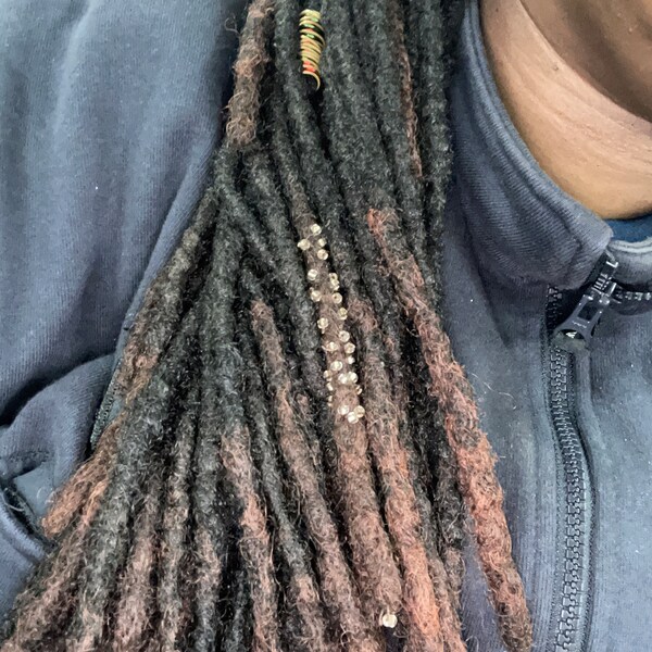 Small Gold Lined Clear Loc Sprinkle Beads, Braid Jewelry Dreadlock ...