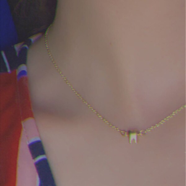 Gold Tooth Necklace / Dainty Tooth Necklace / Dental Hygienist Gift ...