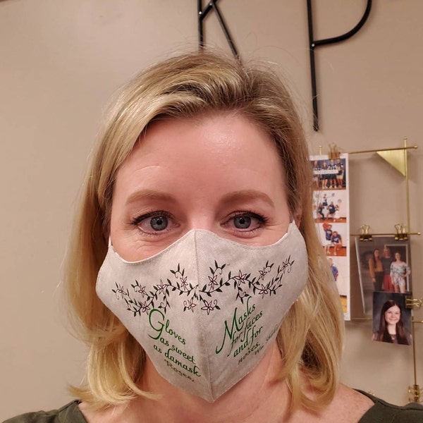 Literary Face Mask - Shakespeare - Floral - 100% Premium Cotton With ...