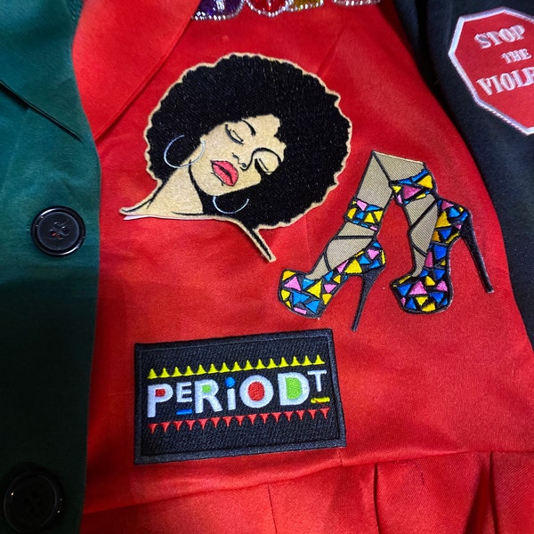 Beautiful Woman Embroidered Patch - African American Patches - Black Girl Magic Patch - Iron on ...