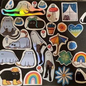 Summer Cat Sticker Bundle / Sticker Pack / Hydroflask Stickers | Etsy