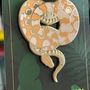 Snake Enamel Pin Brazilian Rainbow Boa Pin, Rainbow Metal Pin, Reptile ...