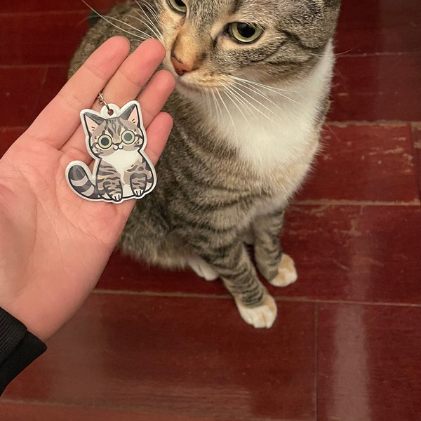 Personalized Cat Keychain for Cat Moms, Custom Cat Keychains, Custom ...