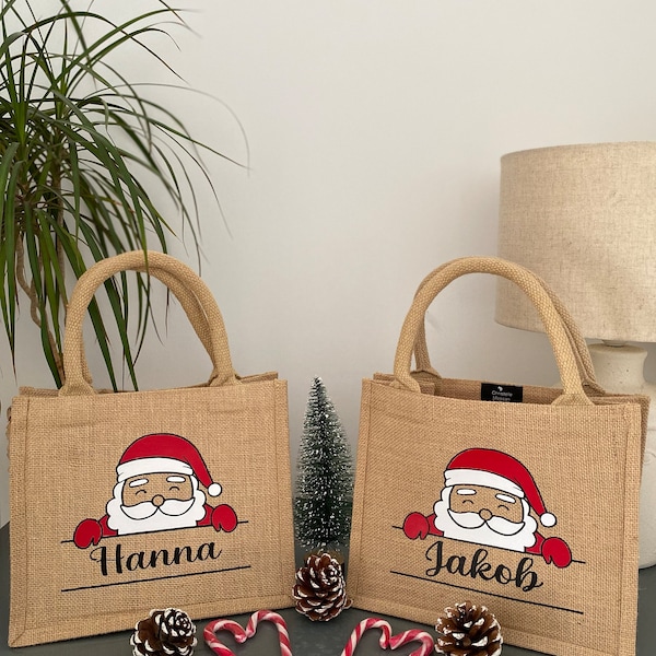 Santa Split Monogram SVG, Christmas Cut File, Santa Claus Name Label ...