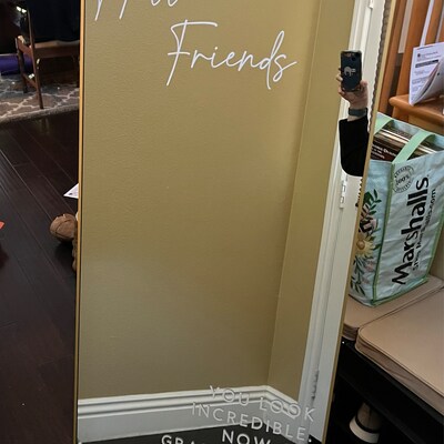 Custom Selfie Mirror Decal for Wedding Entry Sign Hello Darling Grab A ...