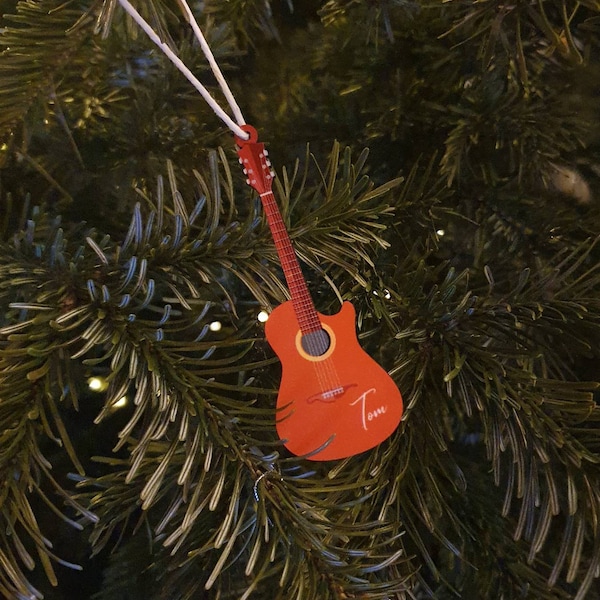 Personalised Guitar Christmas Tree Decoration - Etsy