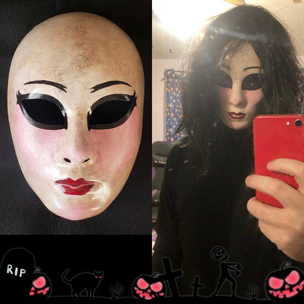 Dollface Mask, Faux Porcelain Doll Mask, Doll Costume, Women's ...