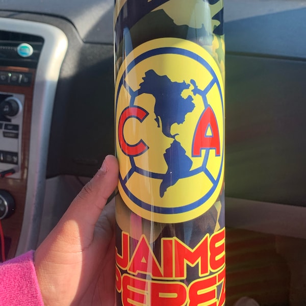 Club America 20 Oz Skinny Straight Tumbler Aguilas Del America Logo ...