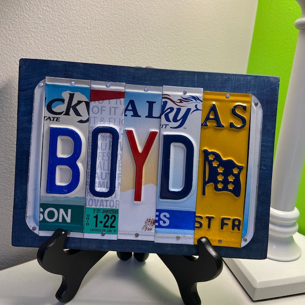 Custom License Plate Signs Anniversary Dates Birthdates Last Name Signs ...