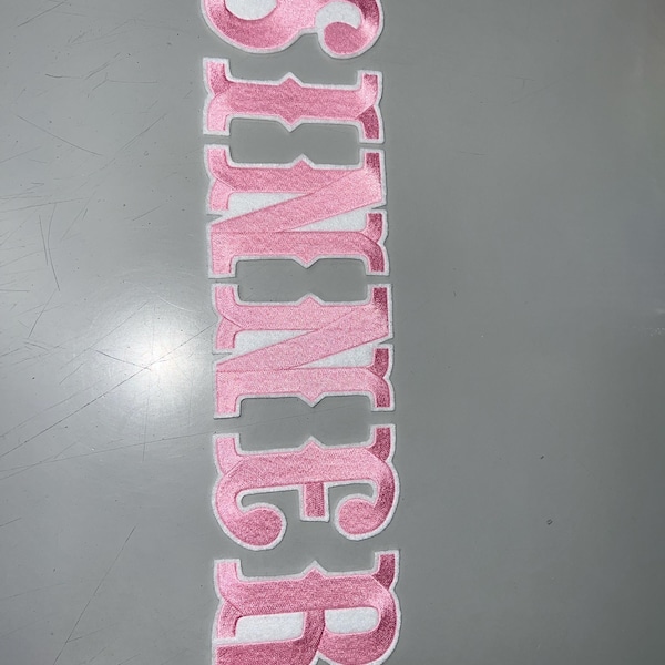 2" Iron on BLOCK ALPHABET Letters * Custom Embroidered Denim & Leather ...