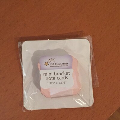 30 Mini Bracket Cards or Hang Tags, Blank 1.375 Square Top Note, Blank ...