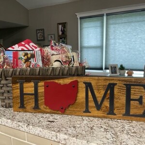 Ohio HOME Sign. Rustic Wood and Metal Unframed - Etsy